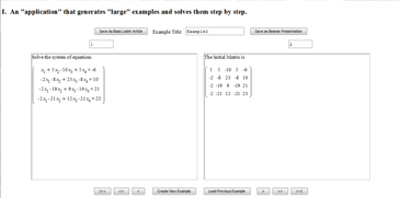 Linear Algebra Examples