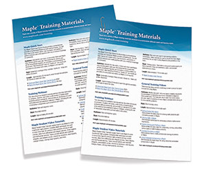 Maple and Maple T.A. Resources for Instructors, Administrators, and ...