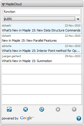 MapleCloud Document Repository - New Features in Maple 15 – Technical Computing Software for ...