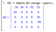 Sparse Matrix Formats - New Features in Maple 15 – Technical Computing Software for Engineers ...